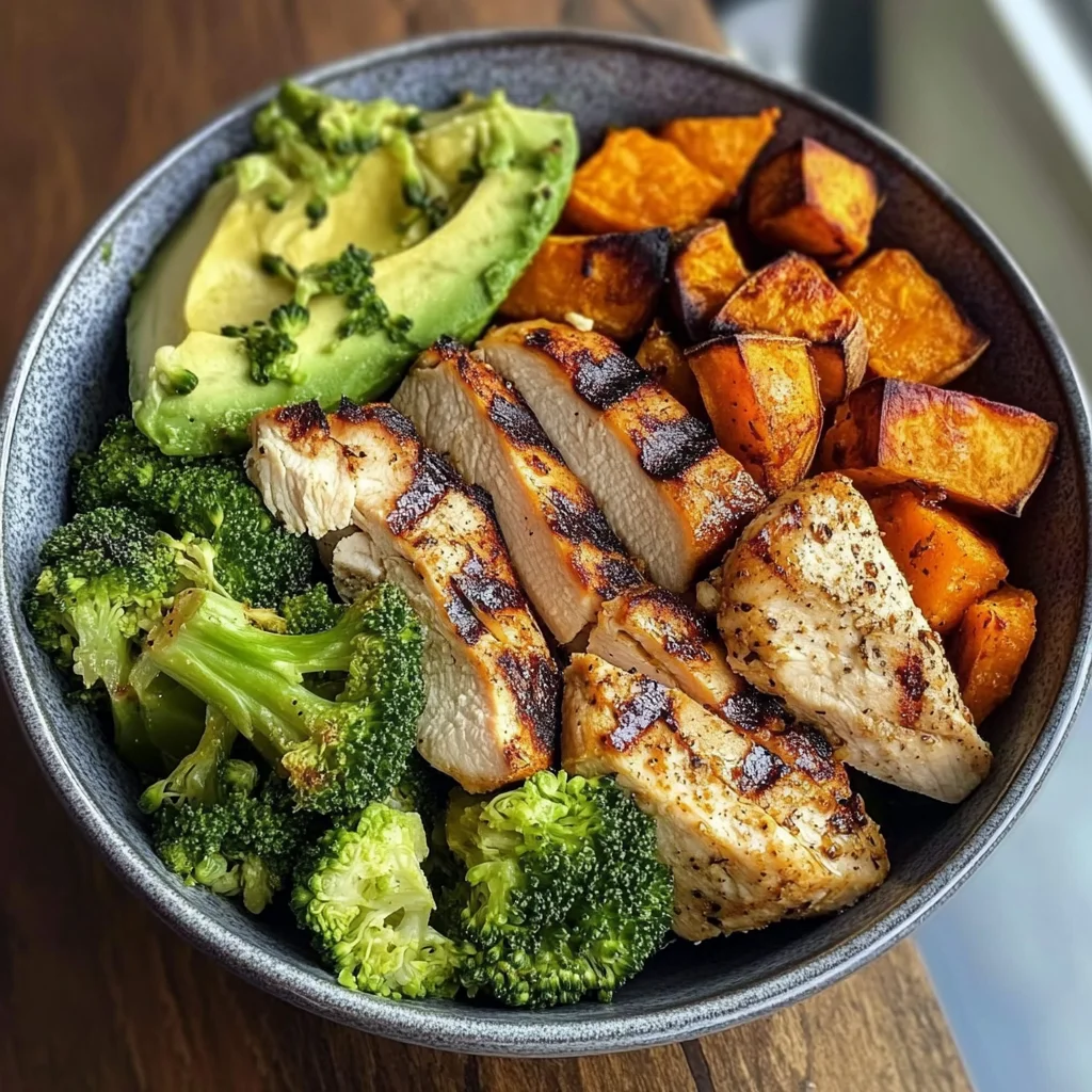 Grilled Chicken Veggie Bowl with Avocado